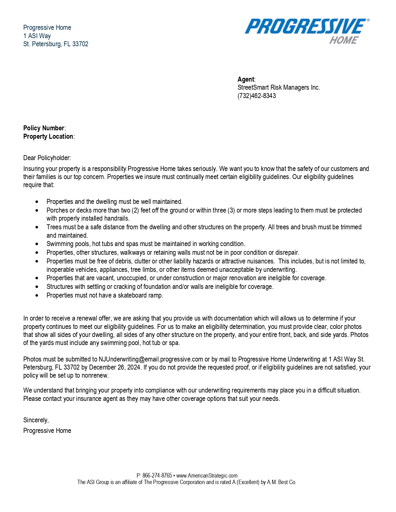 Heads-Up! Important Information Regarding Your Progressive Home ...