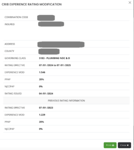 Workers Comp Experience Rating Mod - Street Smart